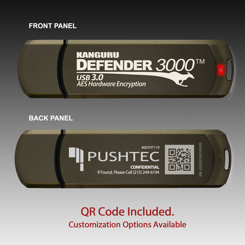 Kanguru Defender 3000™ Military Grade Encrypted USB – Bellridge