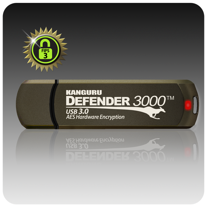 Kanguru Defender 3000™ Military Grade Encrypted USB – Bellridge