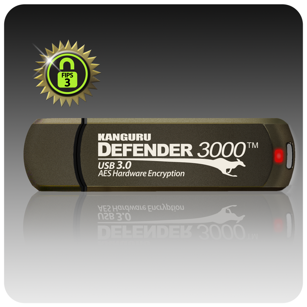 Kanguru Defender 3000™ Military Grade Encrypted USB – Bellridge
