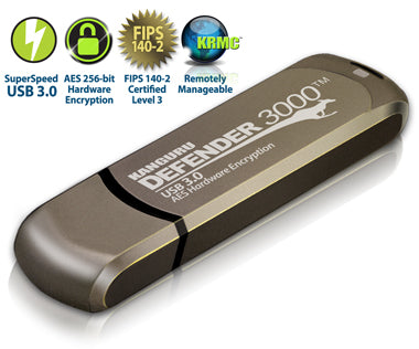 Kanguru Defender 3000™ Military Grade Encrypted USB – Bellridge